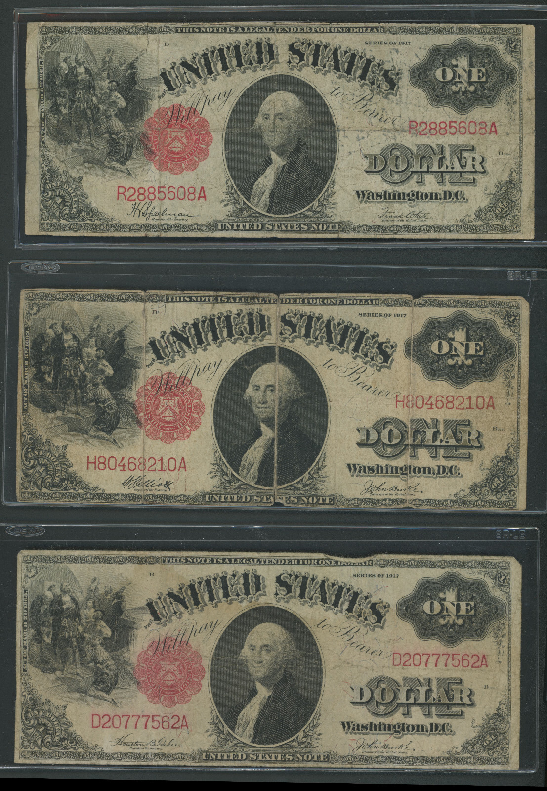 Lot of (10) 1917 1.00 Large Size United States Notes | eBay
