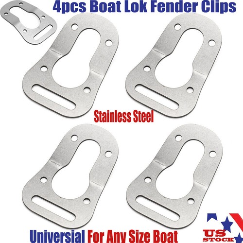 4pcs Boat Lok Fender Clips Universial For Any Size Boat-Stainless Steel ...