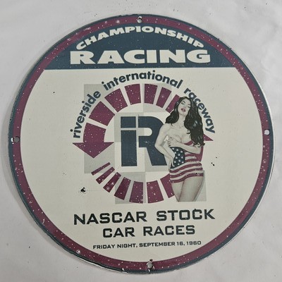 Vintage NASCAR Championship Racing Porcelain Sign from 1960 ...