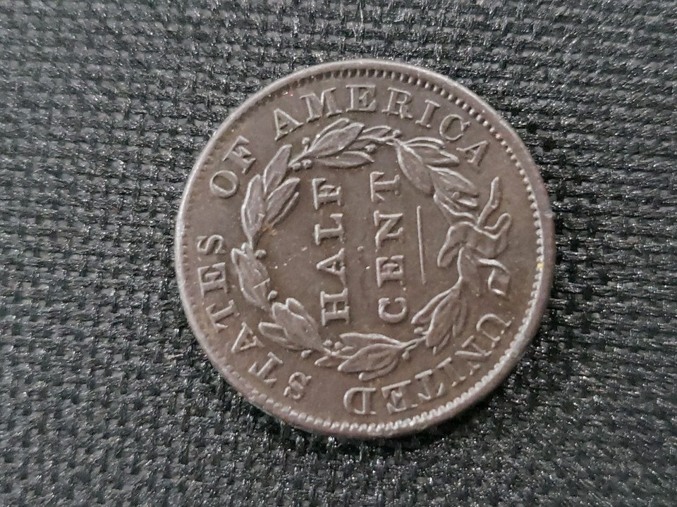 1833 Half Cent Rear Coin Beautiful Chocolate Color | eBay