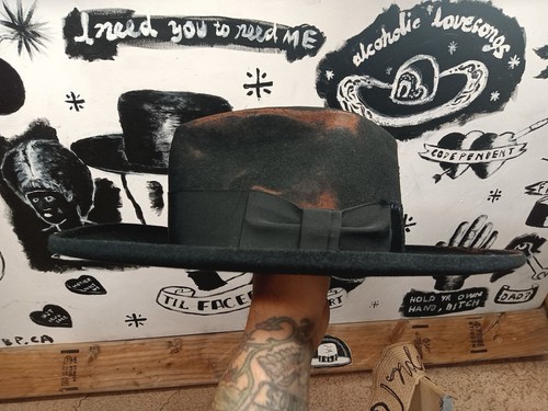 7 1/4 Black Doc Holliday Western Fedora Hat | eBay