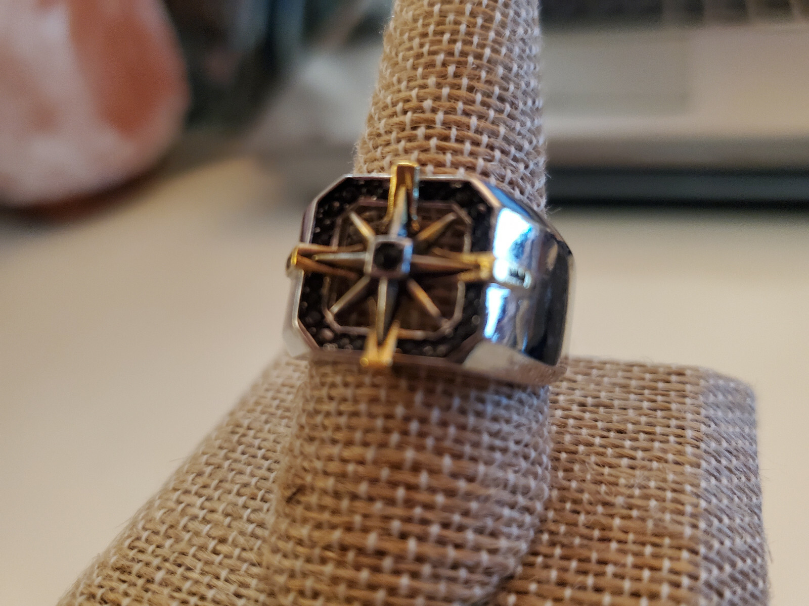 Brand New Men's Two-Tone Nautical Axis Compass Ring Size 9 - Free ...