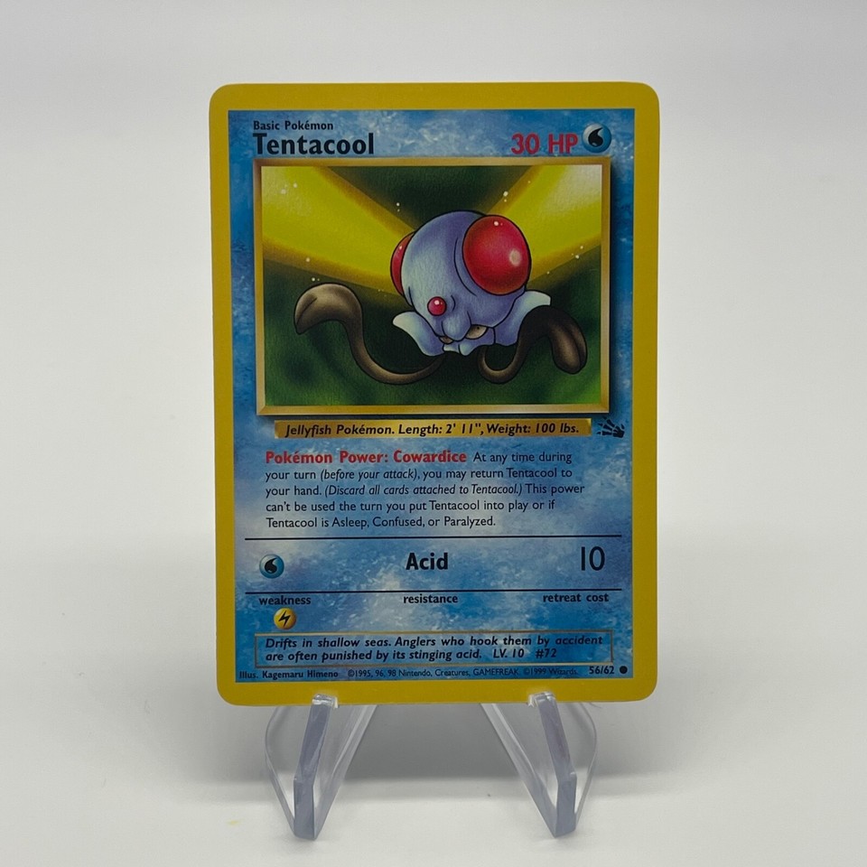 Tentacool 56/62 - Vintage 1999 Fossil Set LP & Near Mint Authentic ...