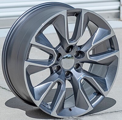 22” Gunmetal 5916 RST OE Replica RD4 Wheels fits Chevy Silverado 1500 ...