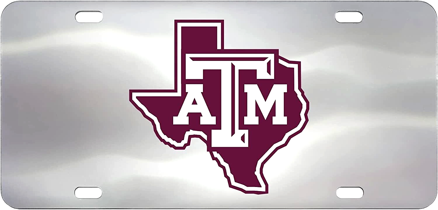 Texas A&M Aggies 3D Stainless Steel License Plate LOC #9A | eBay
