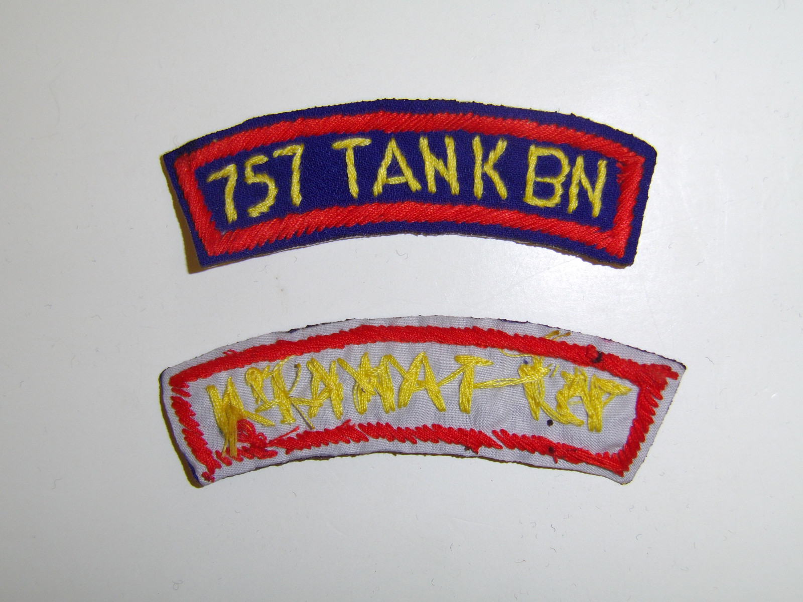 b1955 WW2 US Army 757th Tank Battalion Tab 757 TANK BN A6B7 | eBay