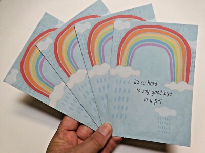 4 Cards Hallmark Heartline PET Sympathy Card Loss of Animal Pet Sweet ...