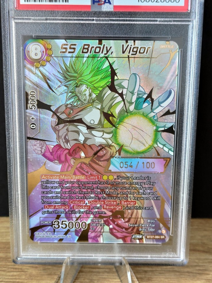 Dragon Ball Masters BT27-084 SS Broly Vigor Alternate Art Serialized ...