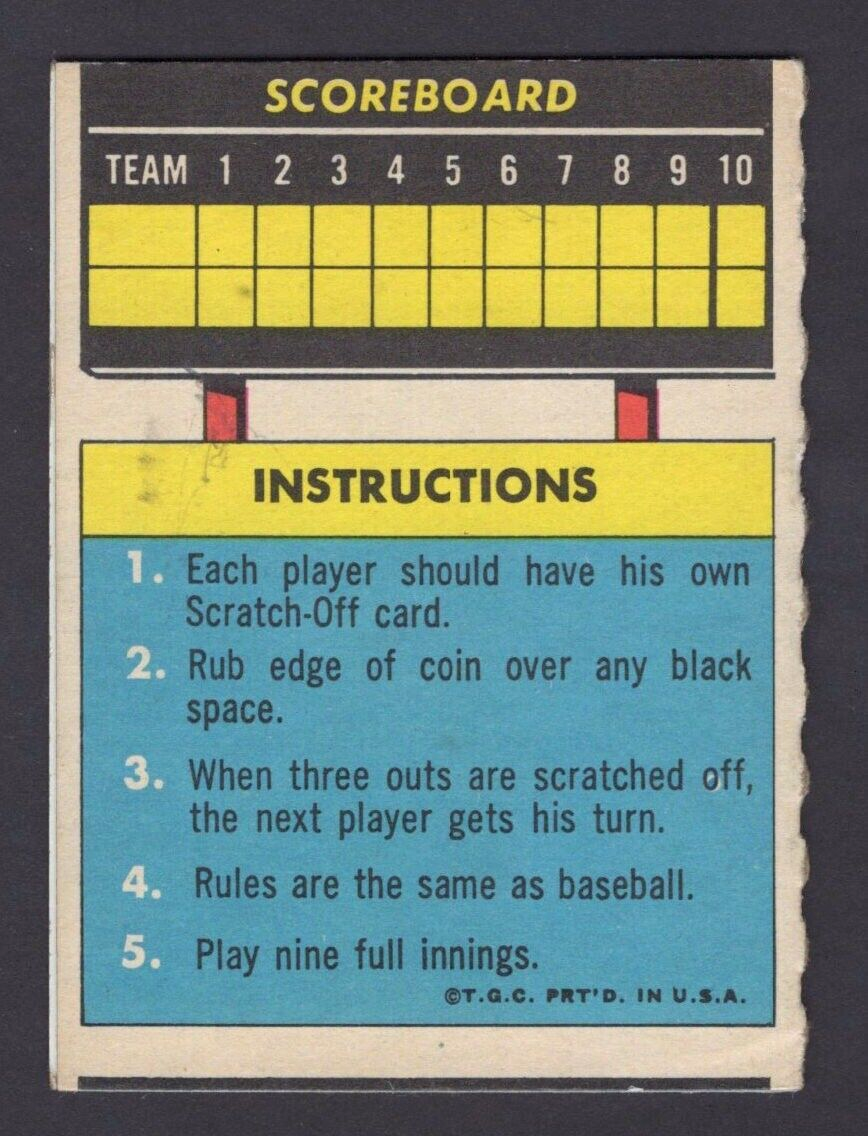 1971 Topps - Scratch Off Unscratched Harmon Killebrew for sale online ...