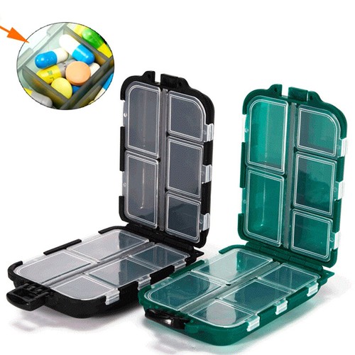 1× Pill Box Medicine Organizer Dispenser Box Case Travel Tablet ...