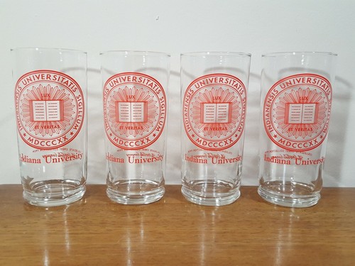 Vtg Indiana University IU COCA-COLA Collegiate Crest Collection Glasses ...