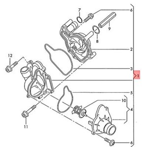 Genuine AUDI VW A8 S8 quattro Coolant Pump With Vacuum Connection ...
