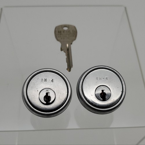 2x CompX Diebold C8160 Undercounter Locks Keyed Alike R4 & 1 Key Satin ...