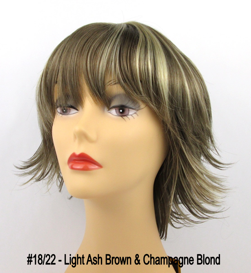 WOMENS LADY SHORT STRAIGHT HAIR FLIPPY STYLE WIG W/ BANGS BREEZY FLIP ...