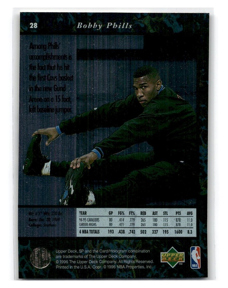 1995-96 SP - #28 Bobby Phills | eBay