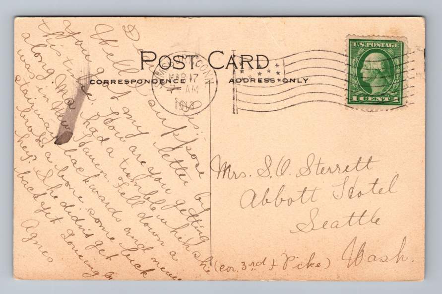 "Mrs. Woods Grove" Simsbury Connecticut Antique Collotype Postcard 1913 ...