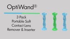 OptiWand 3 Pack Soft Contact Lens Insertion Removal Tool. Eye Lens ...