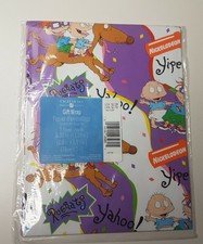 Vtg Nickelodeon Rugrats Wrapping Paper Gift Wrap 8.33 SQ FT Angelica ...