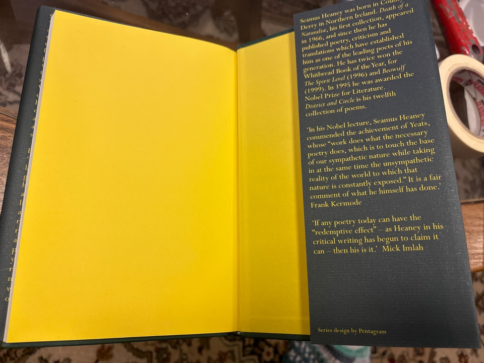 Seamus Heaney District and Circle Signed First Unread Fine | eBay UK