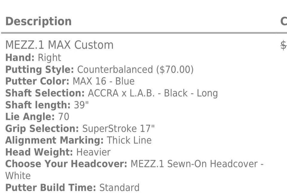 Lab Golf Mezz.1 Max Counterbalanced | eBay