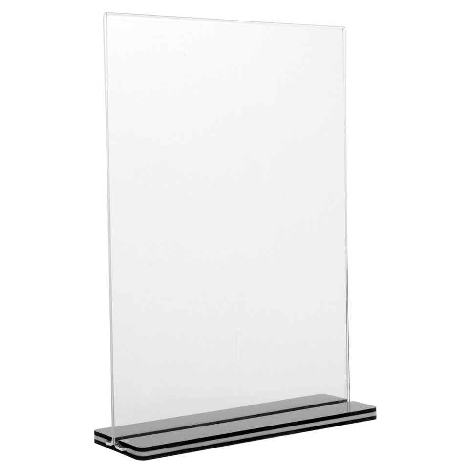 Acrylic Table Sign Holder Transparent Menu Frame Stand Display Frame ...