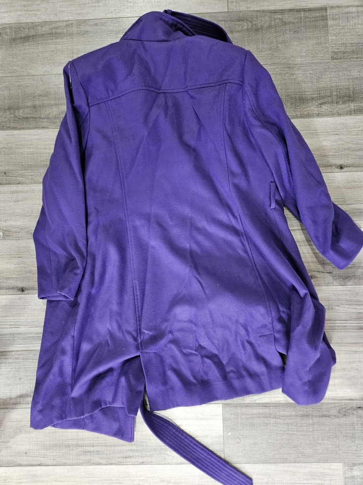 Issac Mizrahi Women's Purple Overcoat Jacket, Size L | eBay