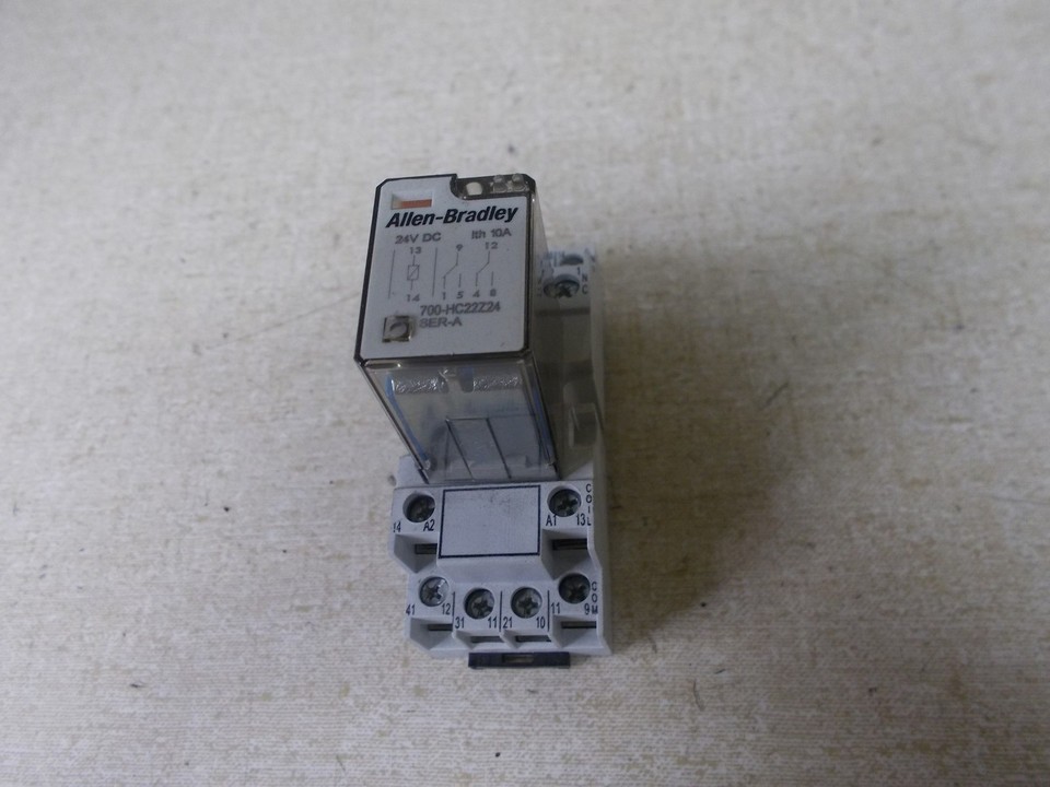 NEW Allen Bradley 700-HN103 700-HC2Z24 Relay and Base Socket Series C ...