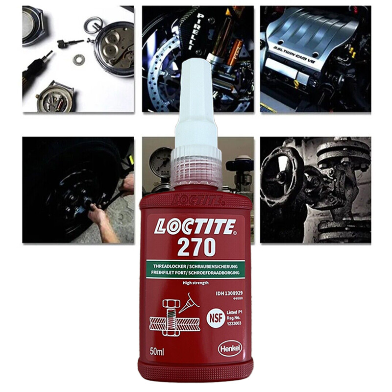 50ml Loctite 270 Thread Lock Blue Bolt Stud Fast Fix Screw Glue Nut ...