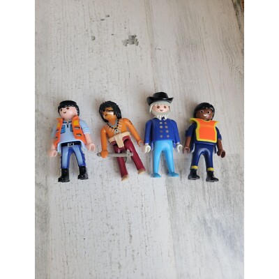 Geobra native American beard man vest guy variety toy figure set | eBay
