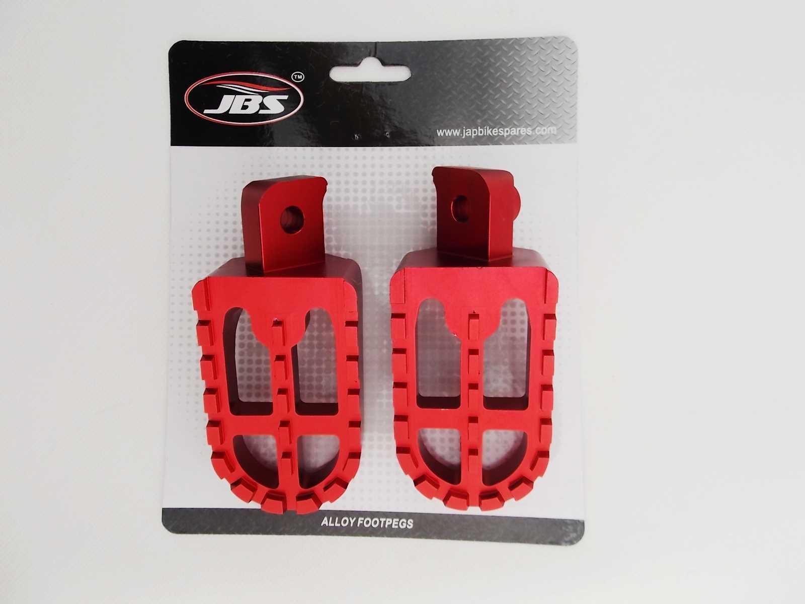 SUZUKI DR650 96-12 JBS RED CNC BILLET ALLOY FOOT PEG SET PAIR FOOTPEGS ...