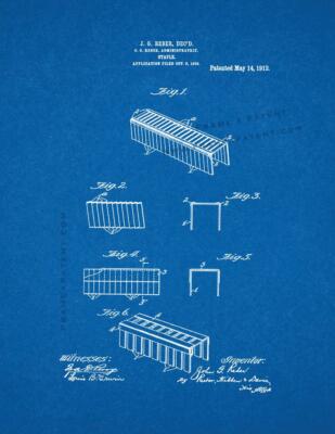 Staple Patent Print Blueprint | eBay
