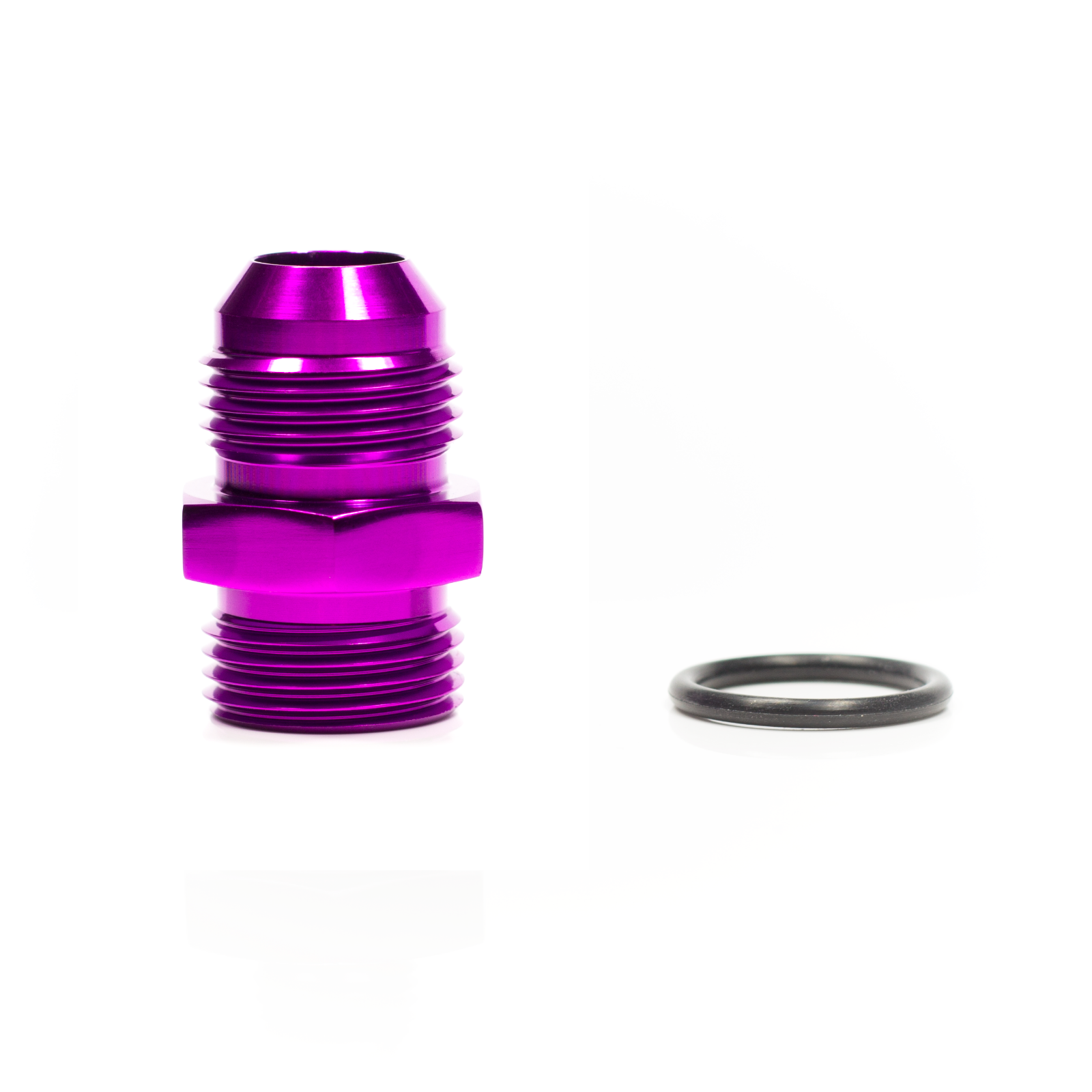 -6AN / 6AN Dash Six to -6AN / 6AN ORB TiAL PURPLE flare union fitting o ...