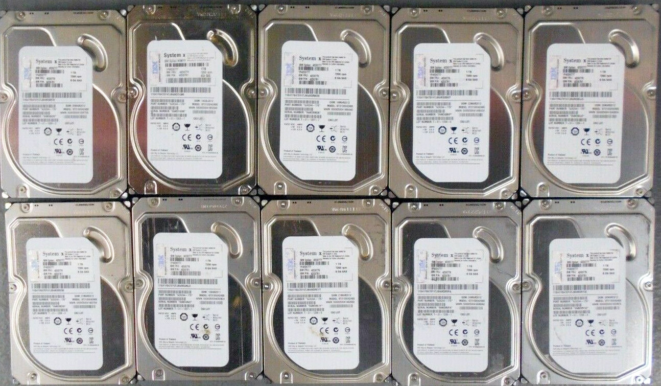 IBM 9JX244-176 ST31000424SS 6Gbs SAS 3.5" 1TB HDD w/ 42D0778 Tray ...