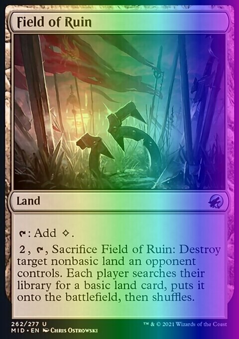 MTG Magic the Gathering Field of Ruin (262/553) Innistrad Midnight Hunt ...