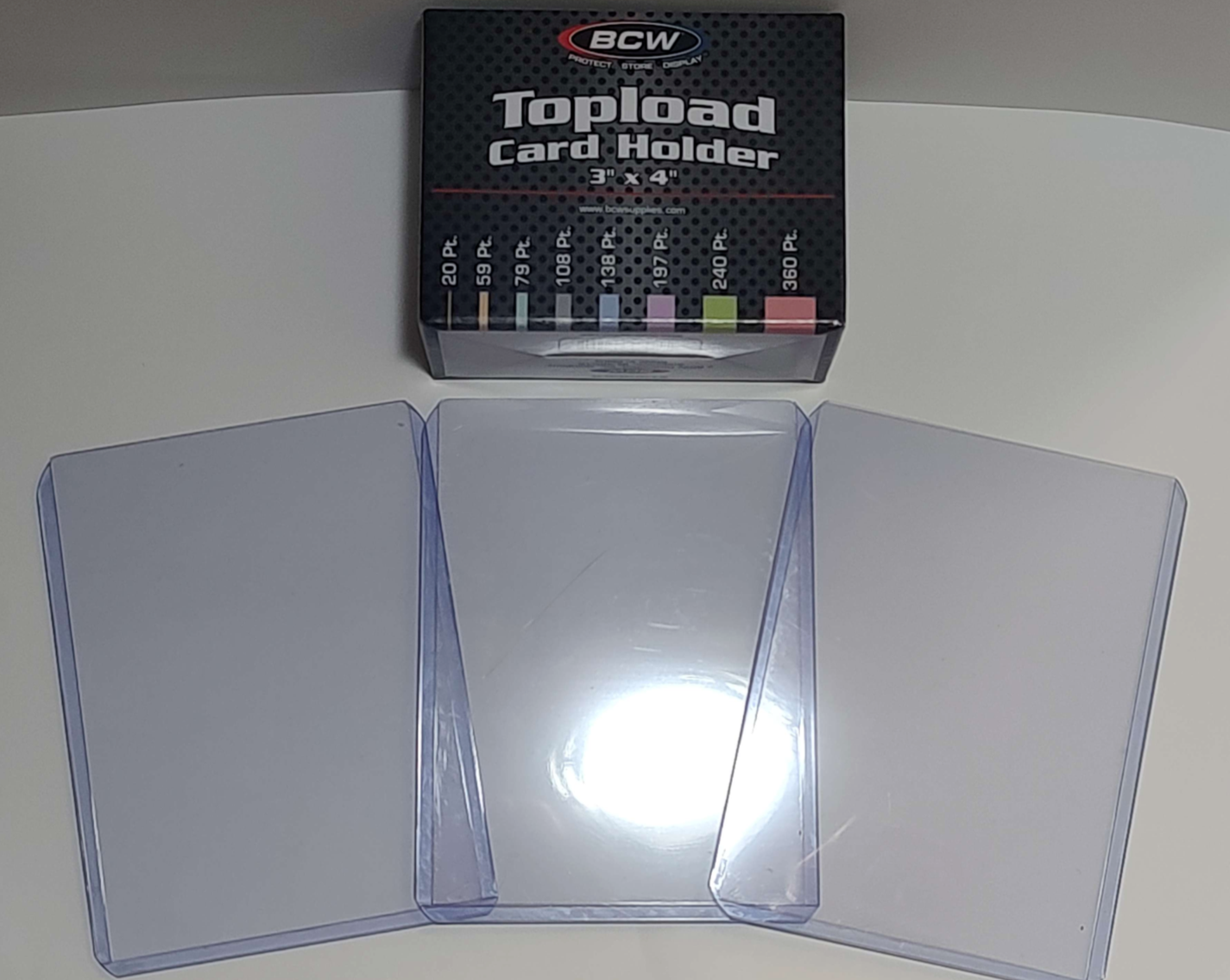 3pc BCW Toploaders ~3x4 ~Rigid 12m ~Protect Your Cards ~Convenience ...
