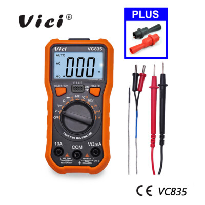 VICI VC835 Digital Multimeter DMM True RMS 2000 Resistance NCV Diode ...