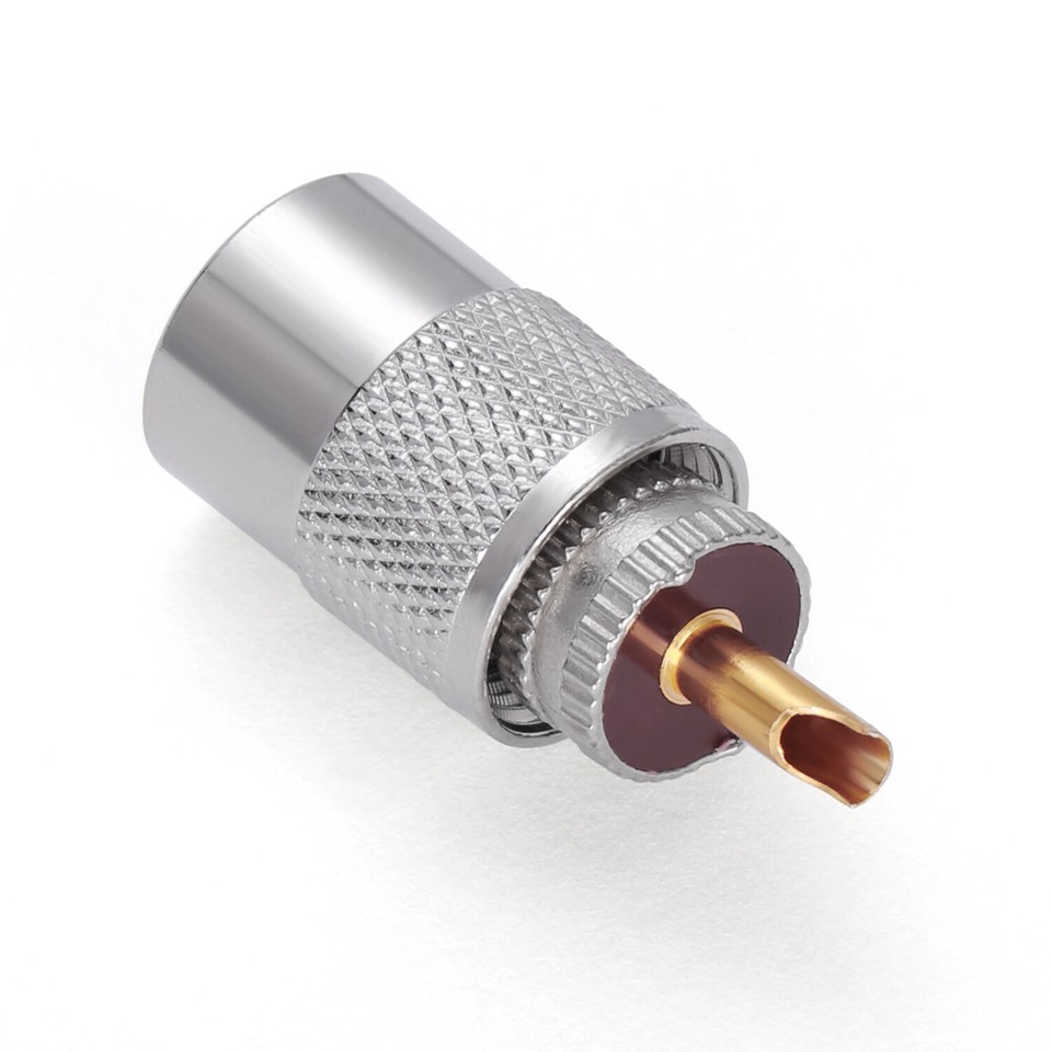 10-pack PL-259 Solder Connector Plug with Reducer for RG8X Coax Cable ...