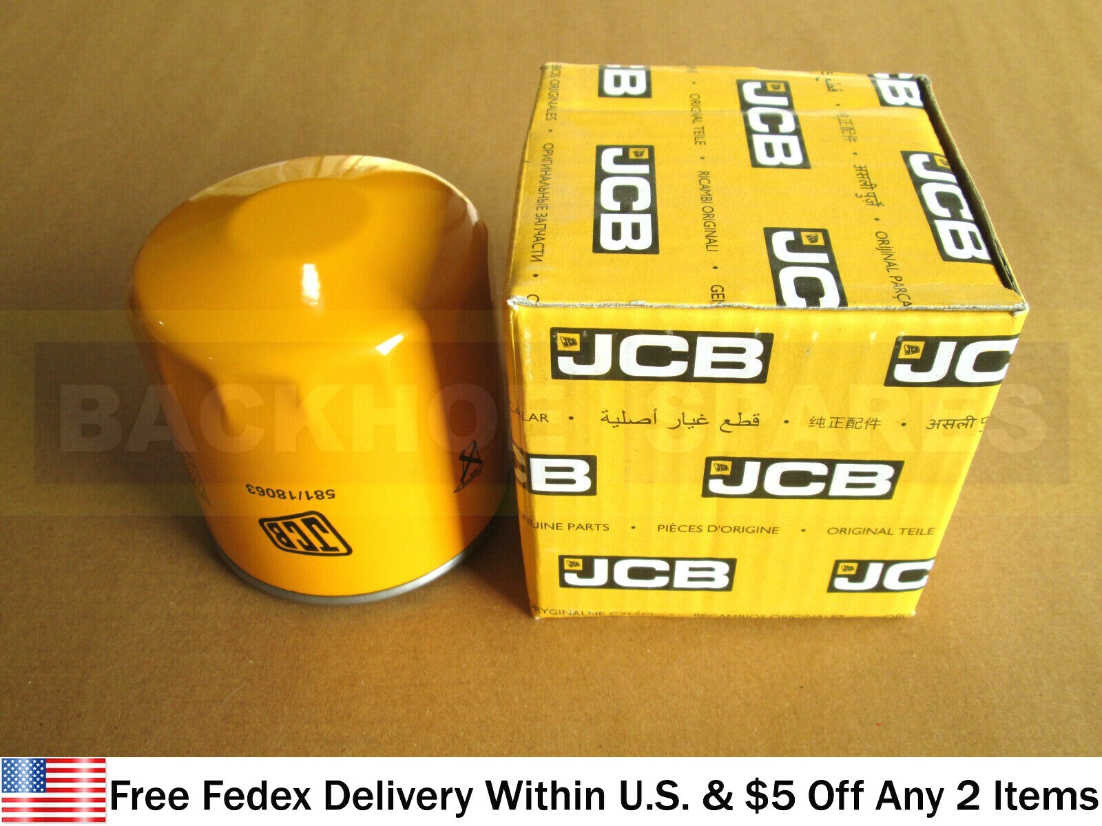 JCB PARTS-GENUINE JCB TRANSMISSION OIL FILTER,PACK OF 3 (PART NO. 581/ ...