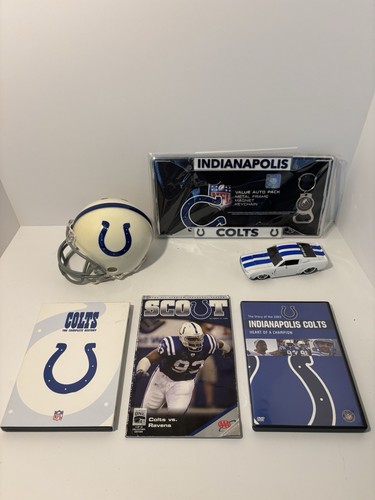 Indianapolis Colts Memorabilia Lot - Mini Helmet, License Plate, DVDs ...