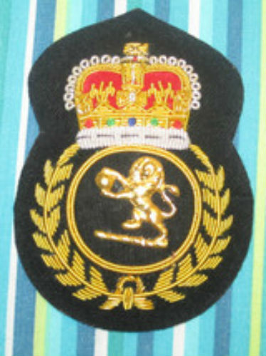 CUNARD OCEAN LINE CRUISE SHIP QUEEN MARY 2 OFFICER HAT BADGE CP MADE HI ...