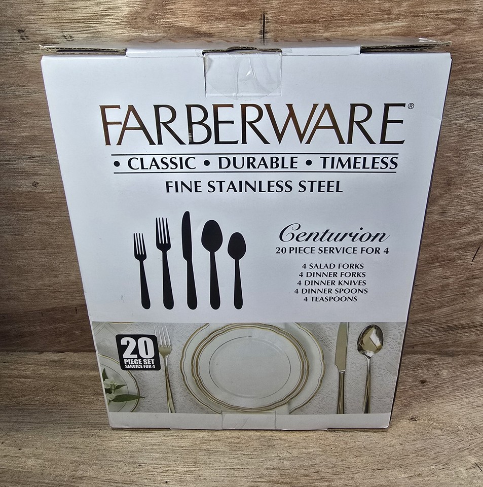 Brand-new Farberware Monterrey stainless steel flatware set—20 pieces ...