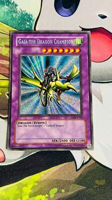Yu-Gi-Oh! Gaia the Dragon Champion LOB-E102 Secret Rare Mint / NM ...