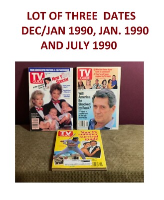 LOT 3 DATES DEC/JAN & JULY 1990 TV GUIDE -FEATURES LOT OF GREAT PEOPLE ...