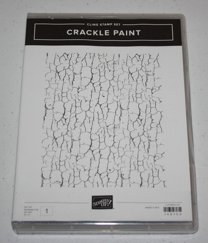 Stampin Up Retired Cling Acrylic CRACKLE PAINT Texture Background Stamp ...