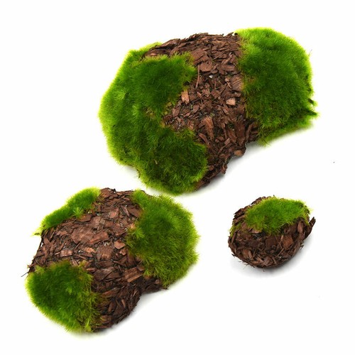 6 Pcs Wood Chip Moss Stone Flower Fake Plant DIY Garden Flower Pot Home ...