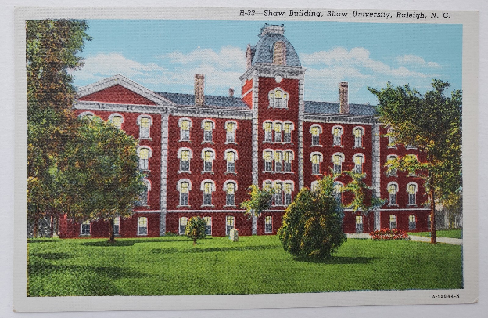 Raleigh, NC Shaw University Shaw Building Vintage Linen Postcard n70 | eBay