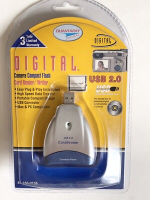 New Quantaray Digital Camera Compact Flash Card Reader/Writer USB 2.0 ...