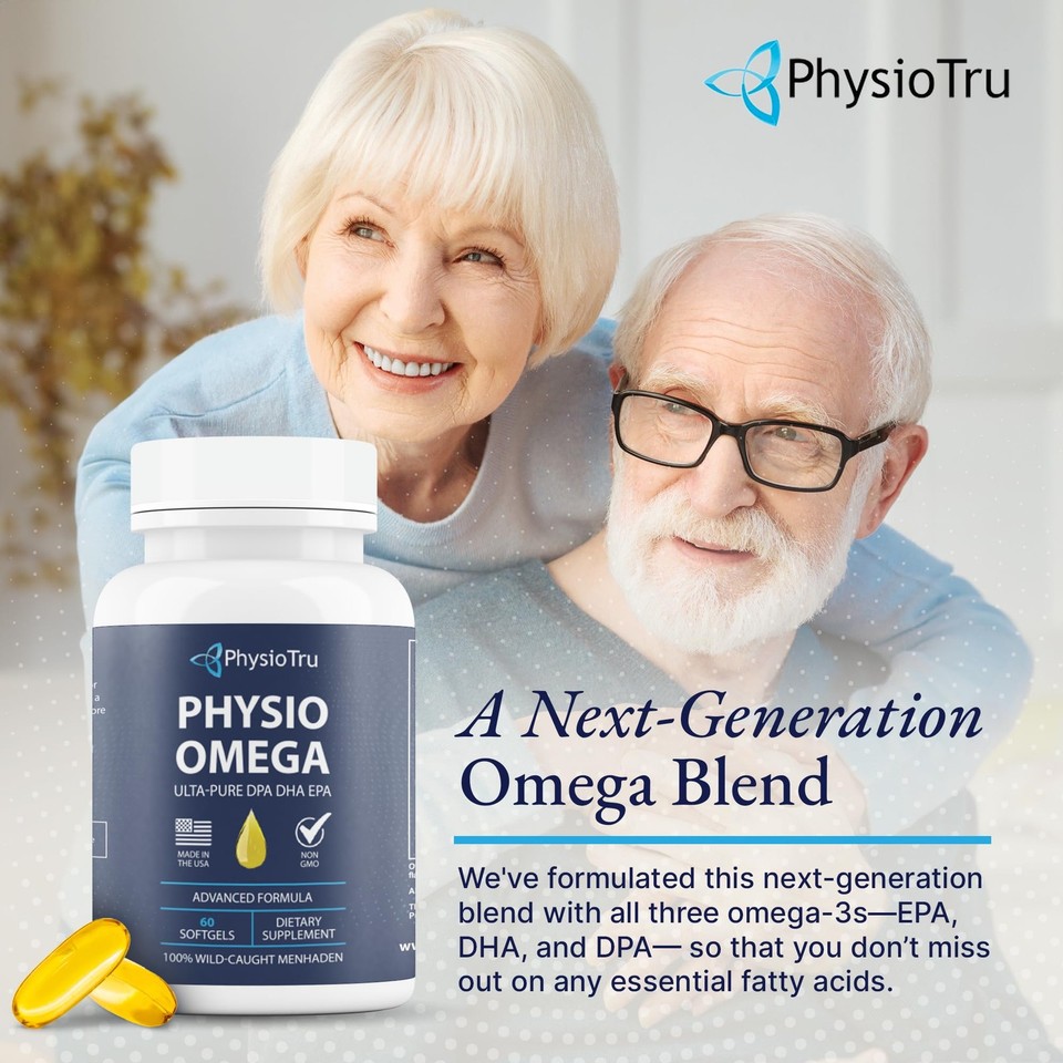 Physio Omega 3 DPA, DHA, EPA Wild Caught Pure Menhaden Fish Oil ...