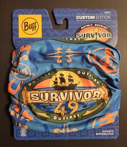 🔥SURVIVOR BUFF Season 49 - KELE Tribe Blue Buff Jeff Probst CBS | eBay