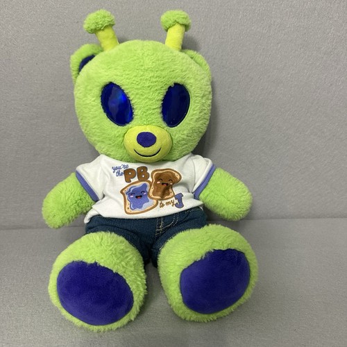 Build A Bear Bear-lien Neon Green Alien Stuffed Plush Plushie W/Outfit ...